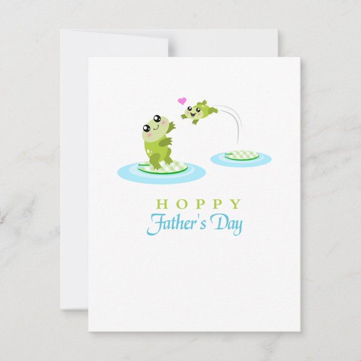 Cute Frog Hoppy Happy Father's Day Card | Zazzle.com