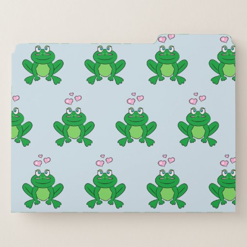 Cute frog in love file folder | Zazzle