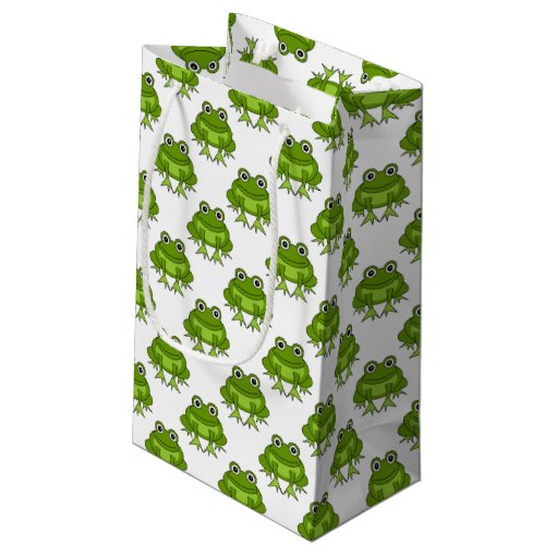 Cute Frog Pattern Small Gift Bag | Zazzle