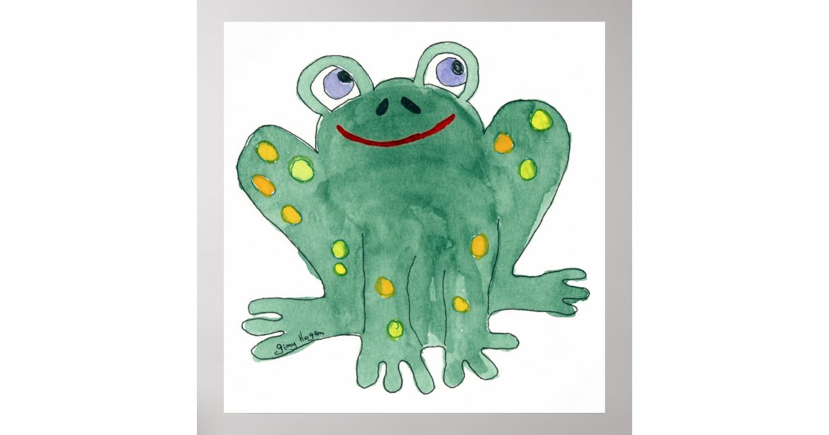 Cute Frog Posters & Prints | Zazzle