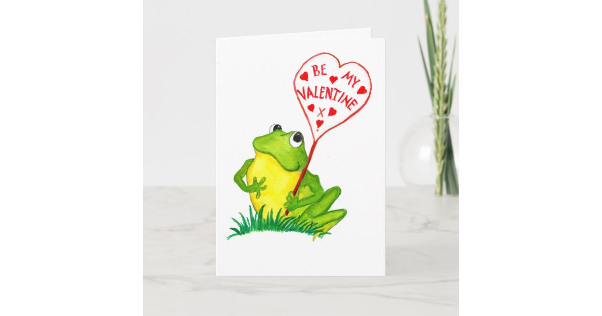 Cute Froggy Valentine Card | Zazzle