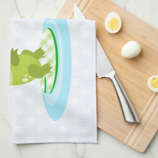 Cute frogs - kawaii mom and baby frog cartoon kitchen towel | Zazzle
