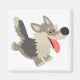 Cute Frolicsome Cartoon Wolf Magnet | Zazzle