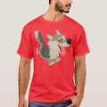 Cute Frolicsome Cartoon Wolf T-Shirt | Zazzle