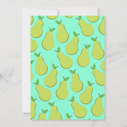 Cute Fruit Pears Kids 1st Birthday Party Invitation | Zazzle