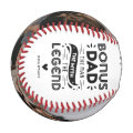 Cute Fun Bonus Dad Quote & 2x Photo Baseball | Zazzle