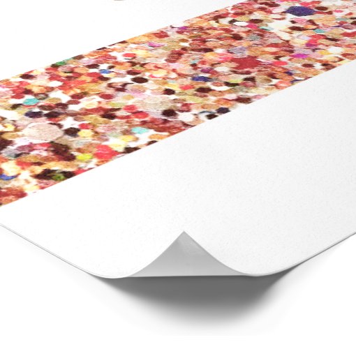 Cute Fun Colorful Confetti Stripes Poster | Zazzle