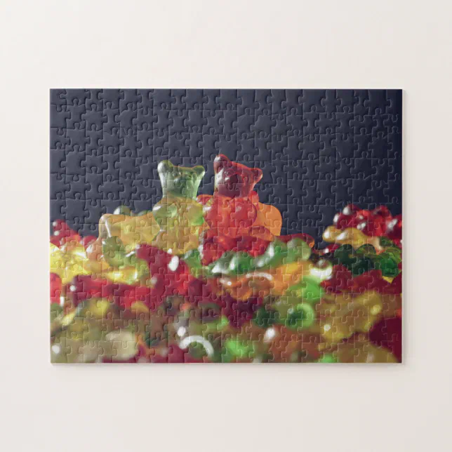 Cute Fun Gummy Bear Food Yum Colorful Hard Jigsaw Puzzle | Zazzle