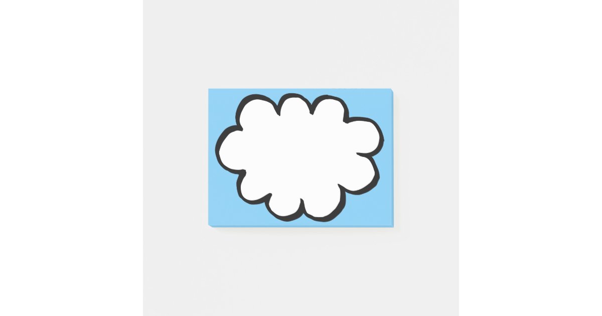 Cute Fun Modern Simple Thought Cloud Post-it Notes | Zazzle