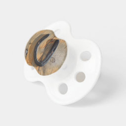 Cute Fun Rustic Western Horseshoe Cowboy Cowgirl Pacifier | Zazzle
