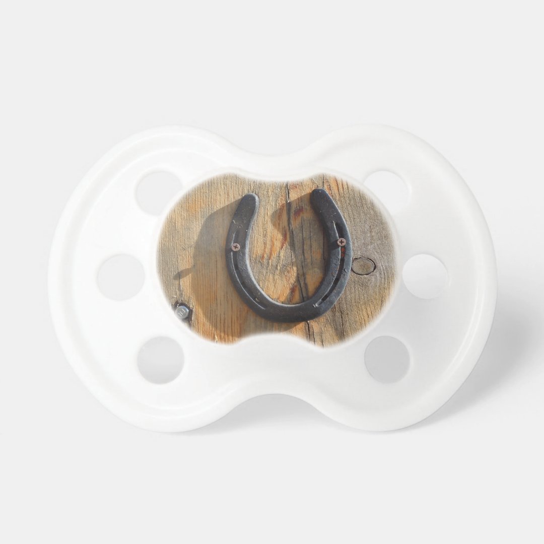 Cute Fun Rustic Western Horseshoe Cowboy Cowgirl Pacifier | Zazzle