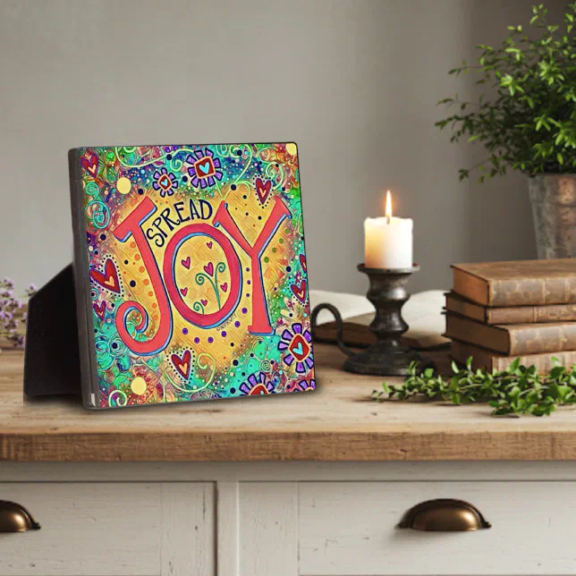 Cute Fun Spread Joy Inspirational Plaque | Zazzle