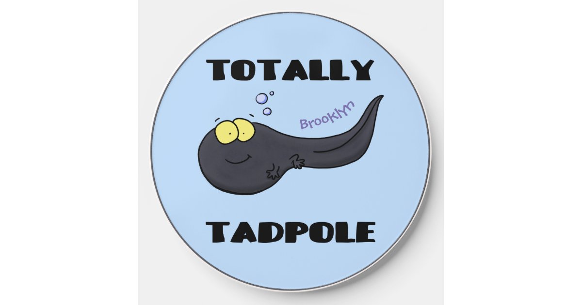 Cute fun tadpole cartoon illustration wireless charger | Zazzle