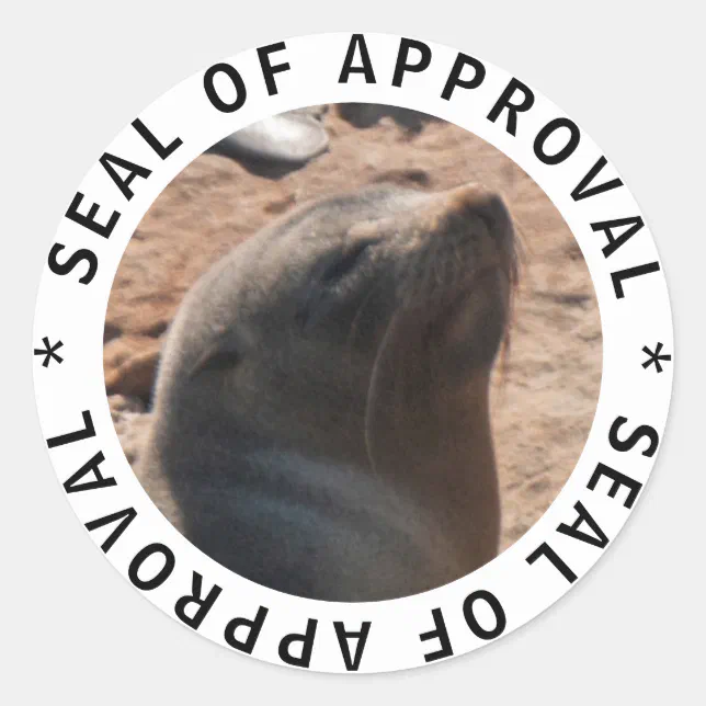 Cute funny baby seal of approval sticker | Zazzle