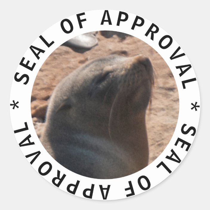 Cute funny baby seal of approval sticker | Zazzle.com