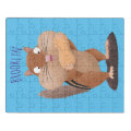 Cute funny big cheeks chipmunk cartoon jigsaw puzzle | Zazzle