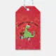 Cute funny Christmas Santa dinosaur Gift Tags | Zazzle