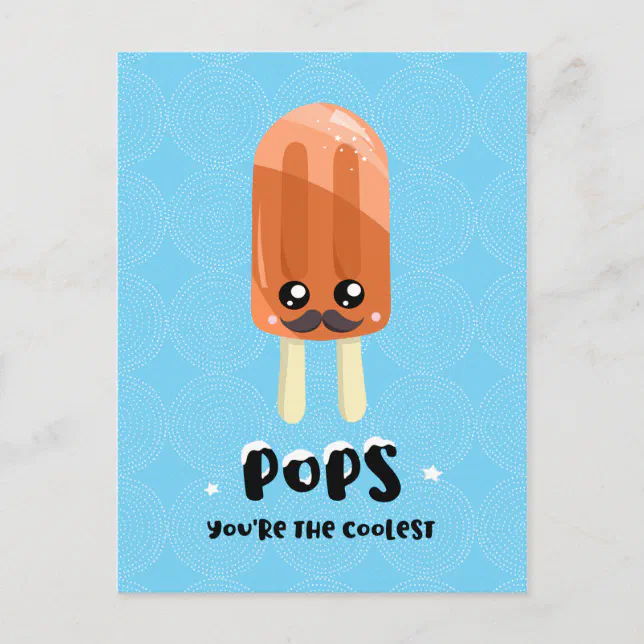 Cute Funny Coolest Popsicle Father's Day Postcard | Zazzle