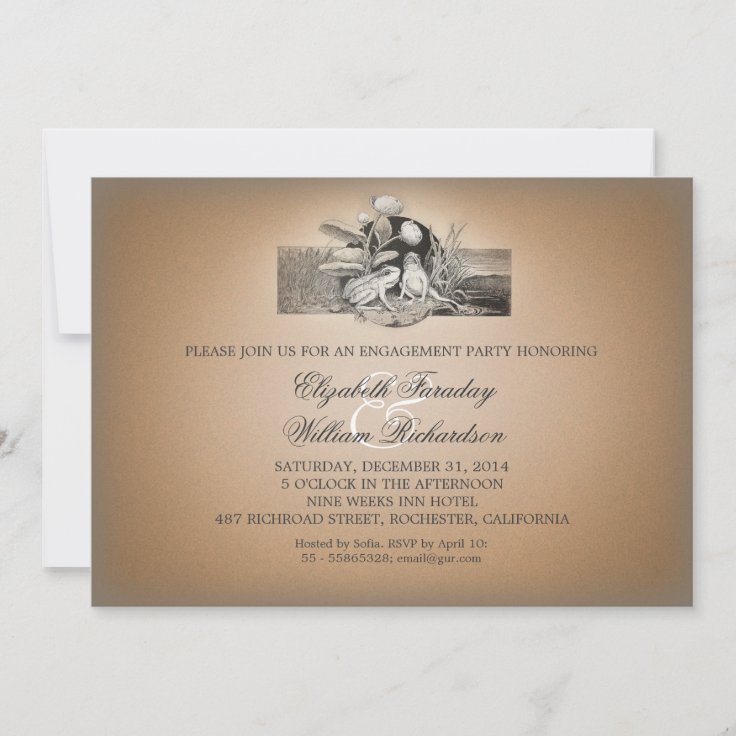 cute funny design engagement party invitations | Zazzle