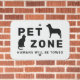 Cute Funny Dog & Cat Pet Zone Metal Sign | Zazzle