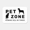 Cute Funny Dog & Cat Pet Zone Metal Sign | Zazzle