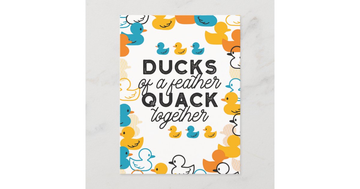 Cute Funny Ducks Puns Quote Postcard | Zazzle