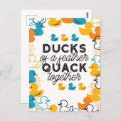 Cute Funny Ducks Puns Quote Postcard | Zazzle