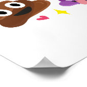 Cute Funny Emoji Pink Bow Cutie Poo - Poop Emoji Poster | Zazzle