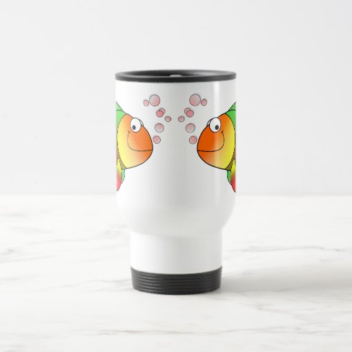 Cute Funny Fish - Colorful Travel Mug | Zazzle