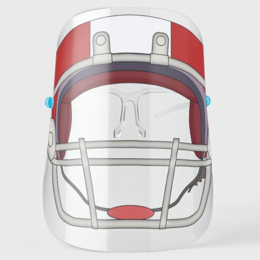 Cute Funny Football Helmet Sport Enthusiasts Face Shield | Zazzle
