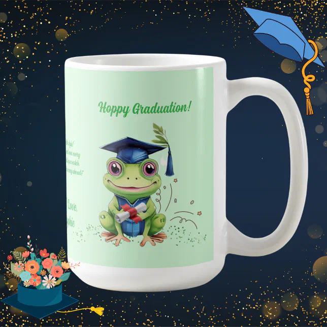 Cute Funny Frog Photo Message Graduation Gift Coffee Mug | Zazzle