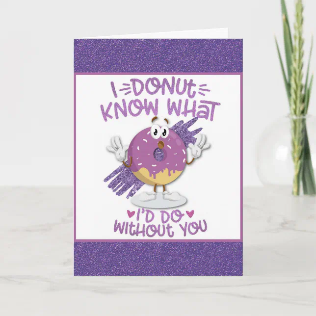Cute Funny Happy Birthday Doughnut Donut Card | Zazzle