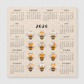 Cute Funny Honey Bee Honeycomb Calendar 2026 | Zazzle