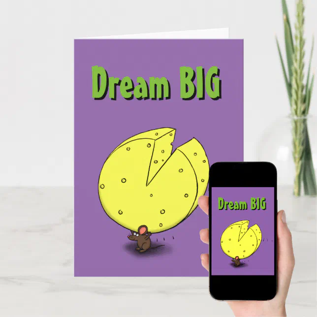 Cute, funny inspirational mouse card | Zazzle