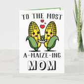 Cute Funny Maize Corn Pun Happy Mother's Day Thank You Card | Zazzle