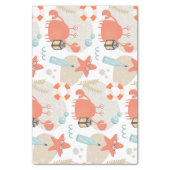 Cute funny nautical animals. Sea crab, starfish Tissue Paper | Zazzle