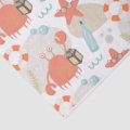 Cute funny nautical animals. Sea crab, starfish Tissue Paper | Zazzle