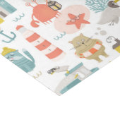 Cute funny nautical animals. Sea kids pattern Tissue Paper | Zazzle