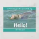Cute Funny Seal Just saying Hello and Miss You Postcard | Zazzle