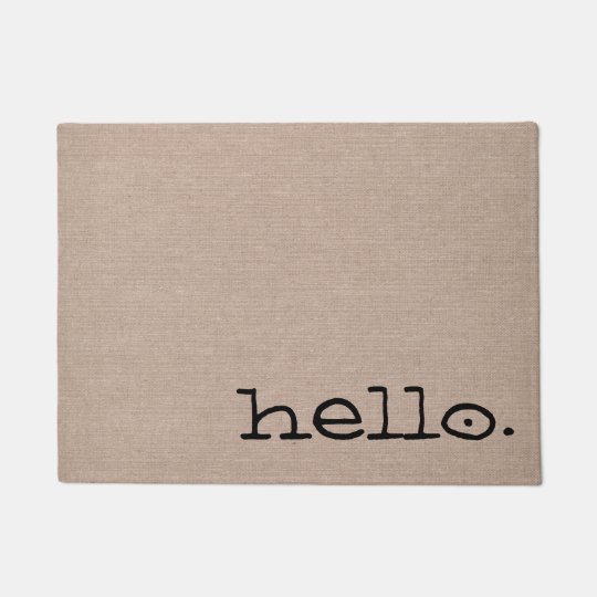 Cute funny simple modern hello hi quote saying doormat | Zazzle.com