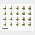 Cute Funny Sloth on Turtle Cartoon Square Sticker | Zazzle