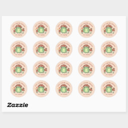 Cute Funny Toad-ally Awesome Classroom Valentine Classic Round Sticker ...