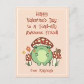 Cute Funny Toad-ally Awesome Classroom Valentine Holiday Postcard | Zazzle