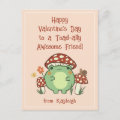 Cute Funny Toad-ally Awesome Classroom Valentine Holiday Postcard | Zazzle