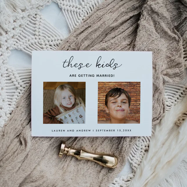 Cute Funny Unique Kids Getting Married Wedding Save The Date | Zazzle