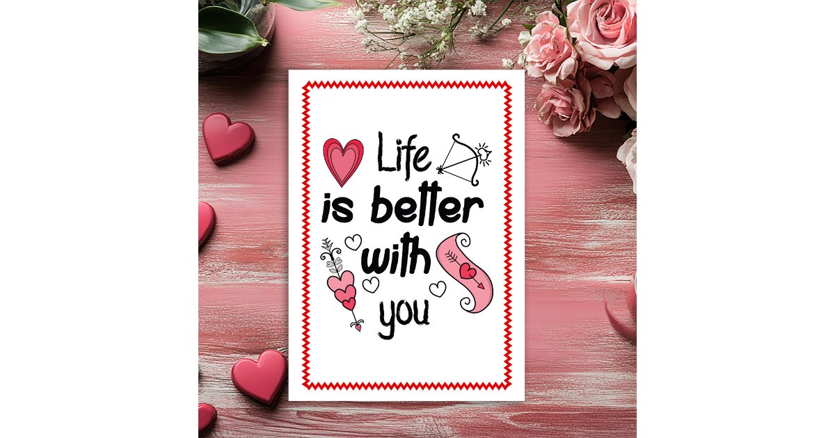 Cute Funny Valentine Card Hand Drawn Sketch | Zazzle