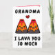 Cute Funny Volcano Lava Grandmother Happy Birthday Thank You Card | Zazzle