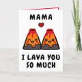 Cute Funny Volcano Lava Mom Mother Happy Birthday Thank You Card | Zazzle