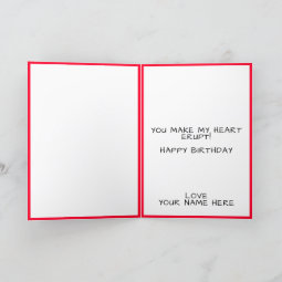 Cute Funny Volcano Lava Mom Mother Happy Birthday Thank You Card | Zazzle