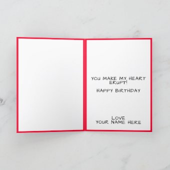 Cute Funny Volcano Lava Mom Mother Happy Birthday Thank You Card | Zazzle